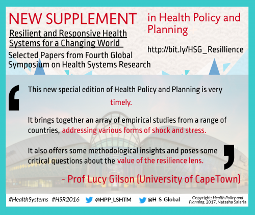 NEW SUPPLEMENT: Resilient and Responsive Health Systems in a Changing ...